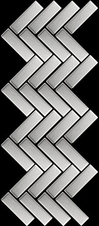 Metal mosaic collection Herringbone - ALLOY